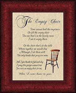 Amazon.com: The Empty Chair Sympathy Poem Framed Gift 8.5" X 10.5" on ...