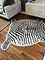 Amazon.com: townssilk Area Rug Faux Zebra Print Rug 4.3x4.7 Feet Rug ...