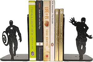 Amazon.com: HeavenlyKraft Superheros Decorative Metal Bookends ...