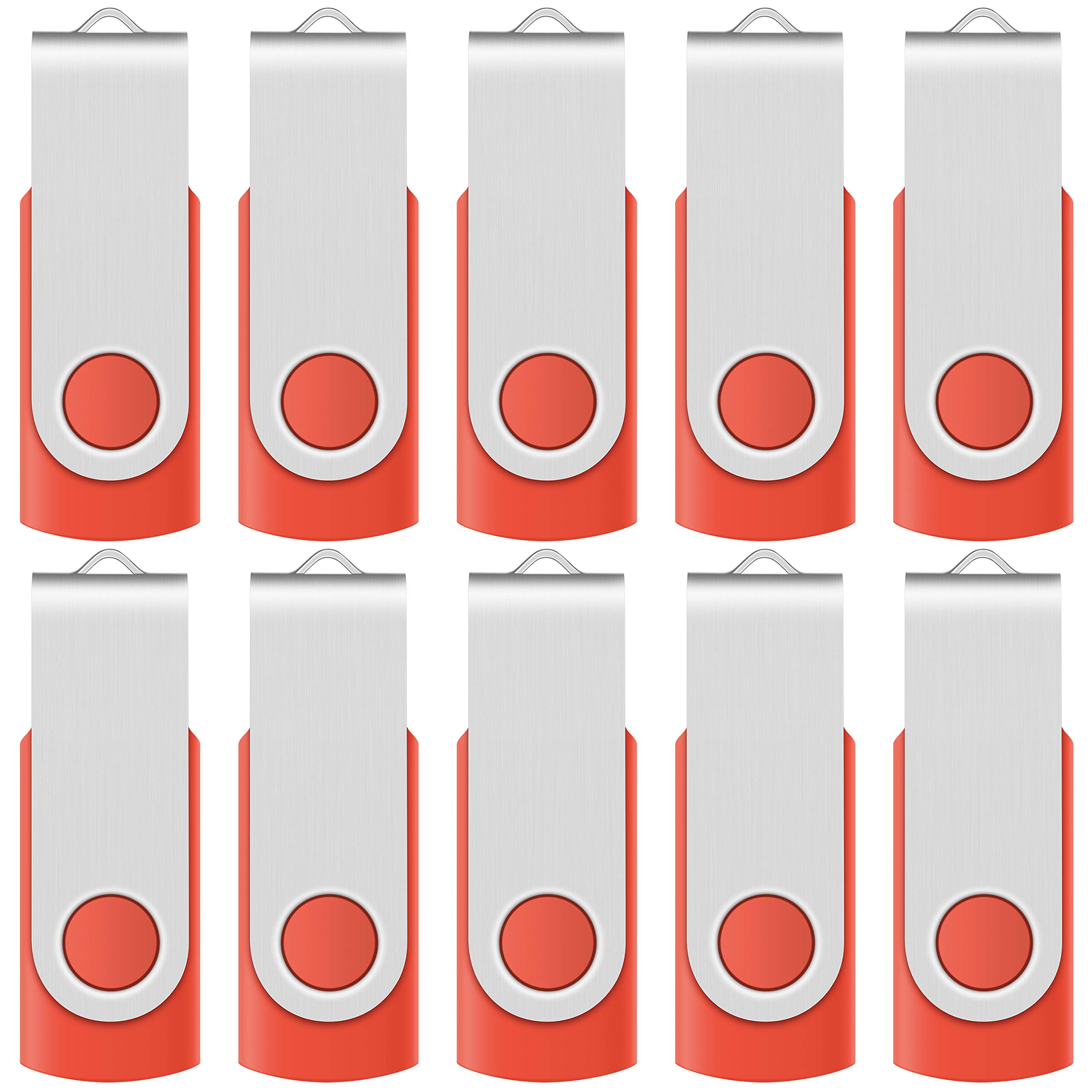 Buy Enfain 4GB USB 2.0 Red Flash Drives Bulk 10 Pack Small Capacity ...