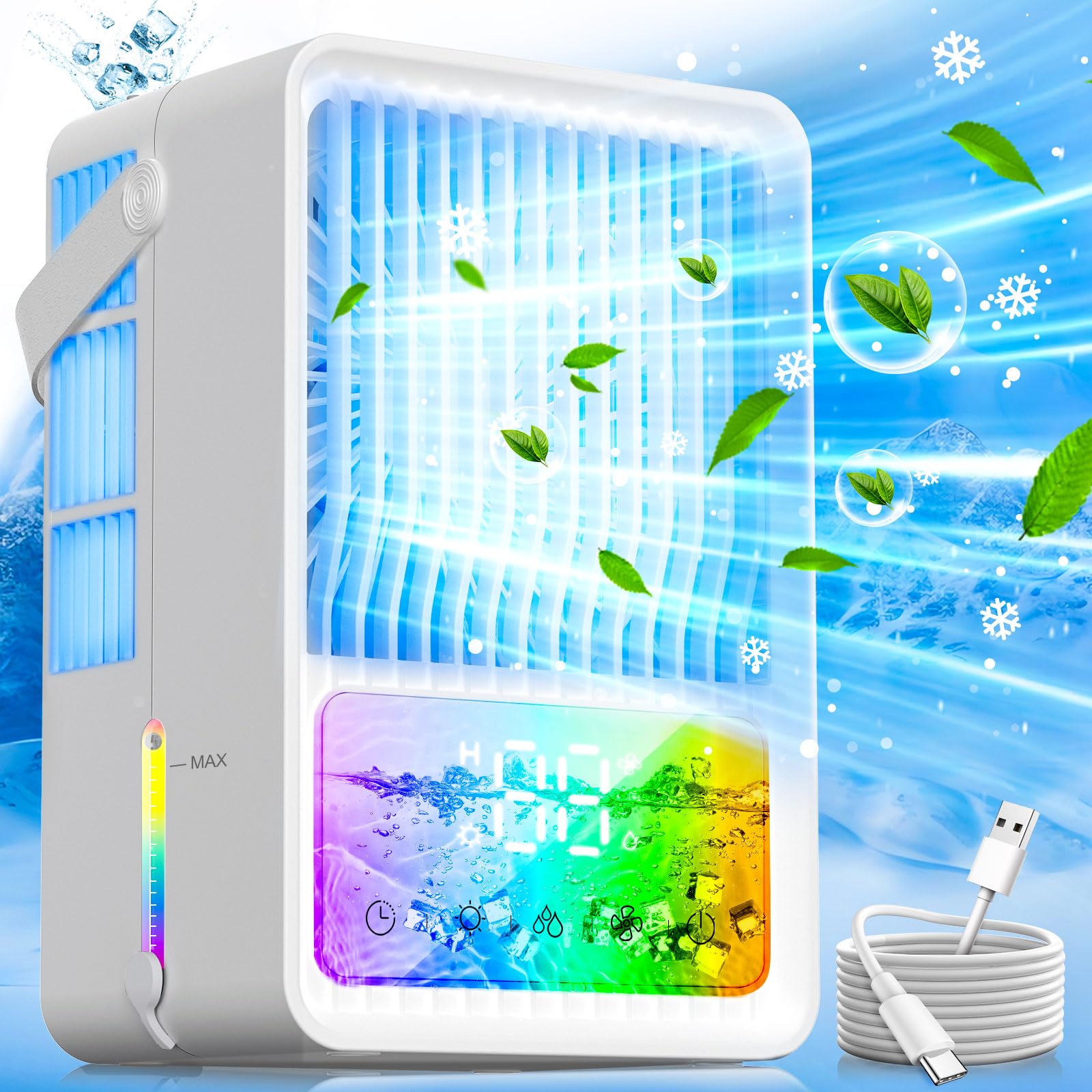 Mua Portable Air Conditioners, 3 Speeds & 2 Mist Modes LED Screen 600ML ...