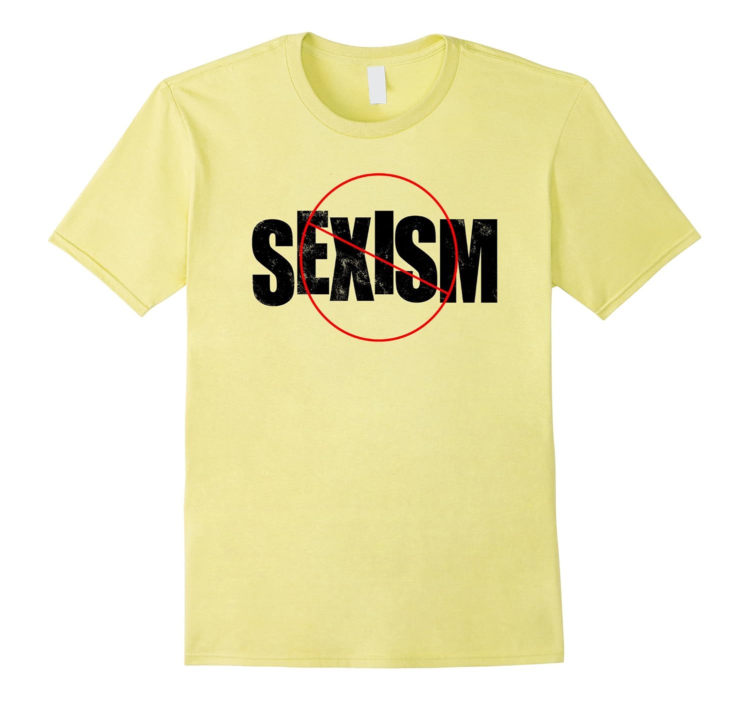 No Sexism T-Shirt Distressed Logo Stop Sexism Shirt-PL – Polozatee