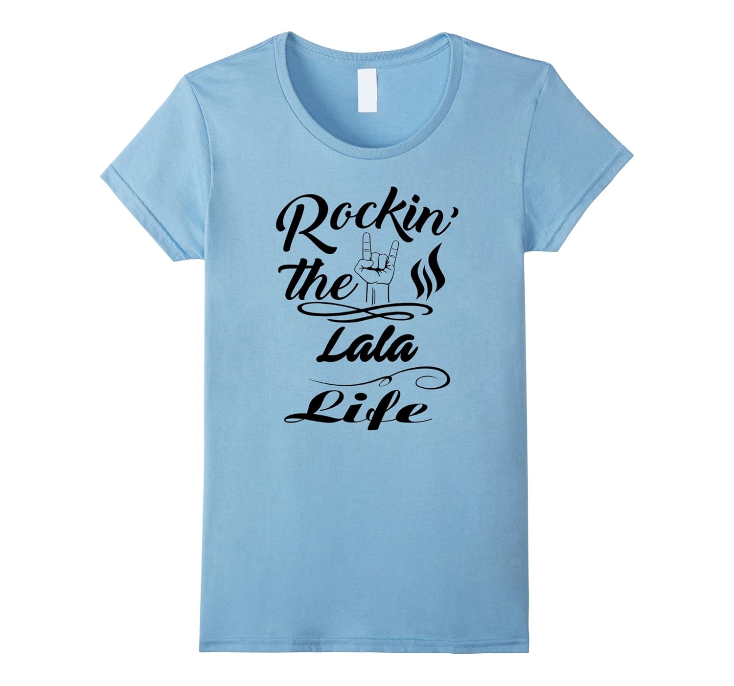 Womens Rockin the Lala Life T-shirt Grandparents Day Great Gift-Art ...