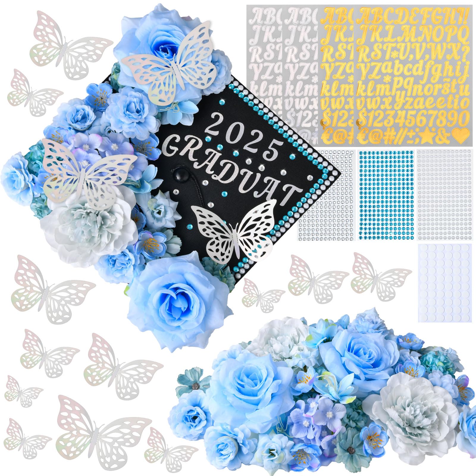Graduation Cap Decorations,2025Graduation Cap Decorations Kit,Use for ...