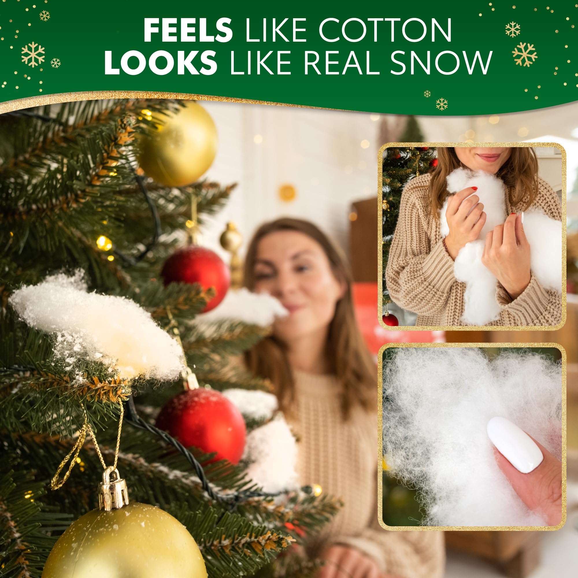 Mua Christmas Fake Snow 3-Piece Set: Includes 8x3 Feet Snow Blanket ...