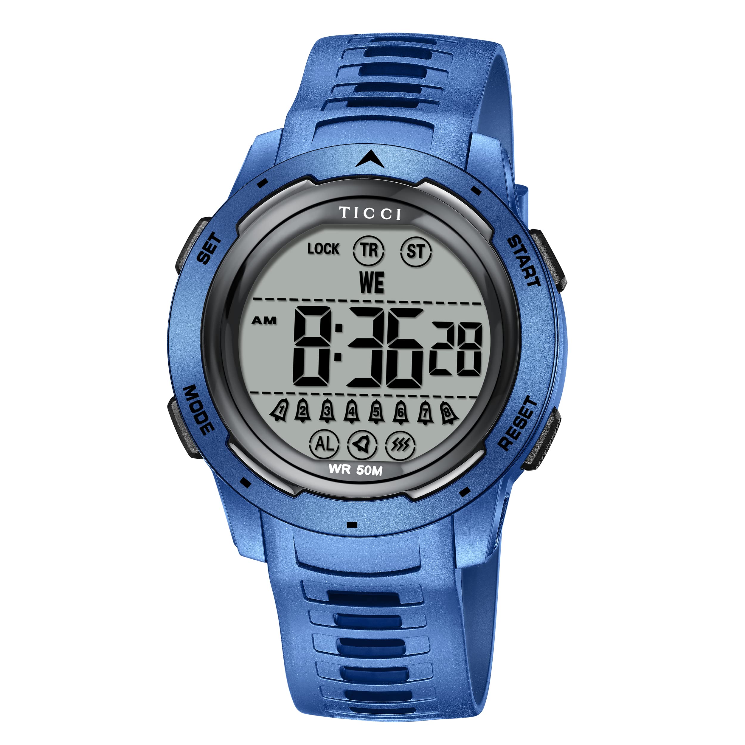 TICCI Men Women Unisex 8 Alarm Vibrating Watch Medication Aids Vibra ...