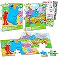 Amazon.com: Sesame Street Jigsaw Puzzles for Kids - Bundle with 2 ...