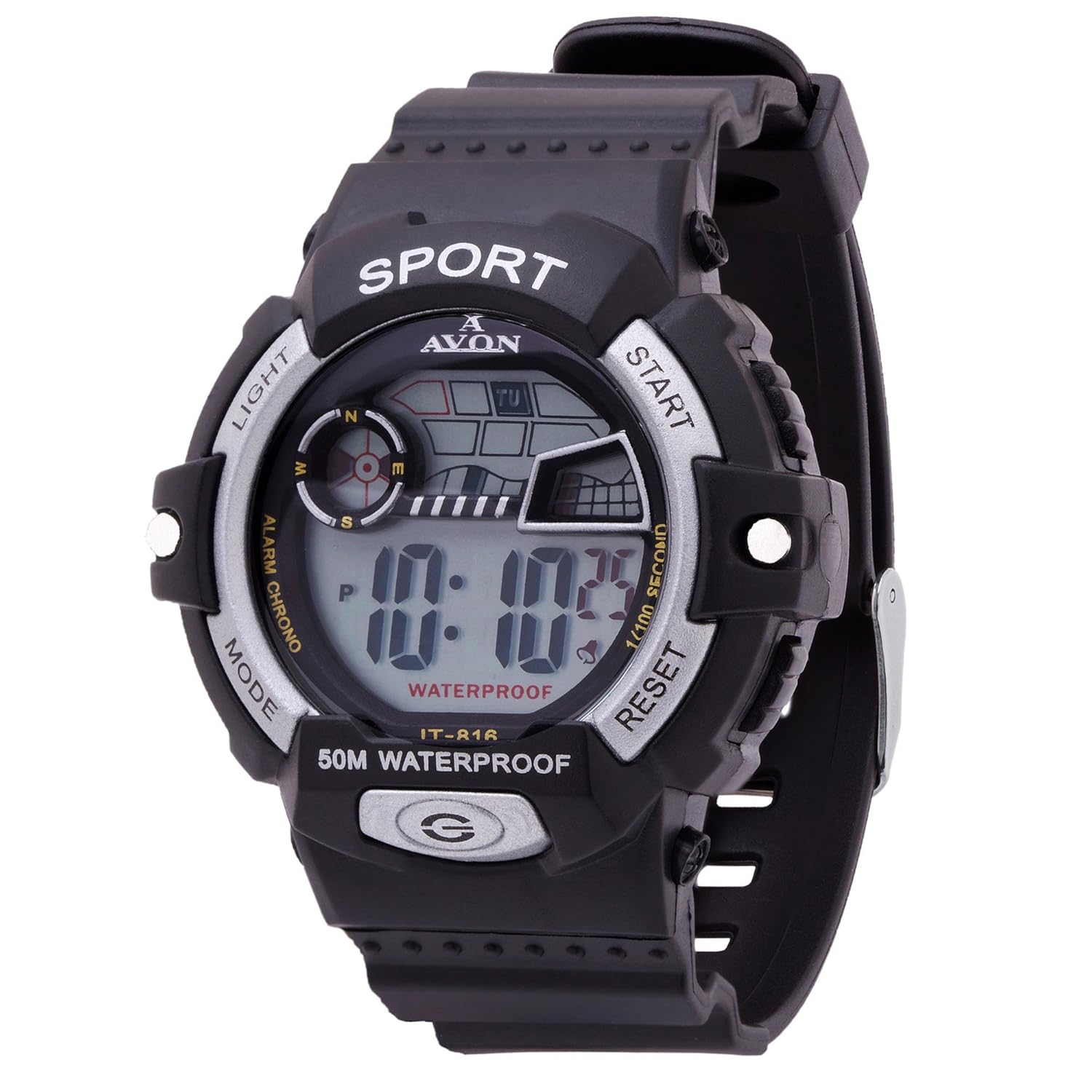 Buy A Avon Sports Heavy Duty Grey Dial Digital Men's Watch - 1002577 ...