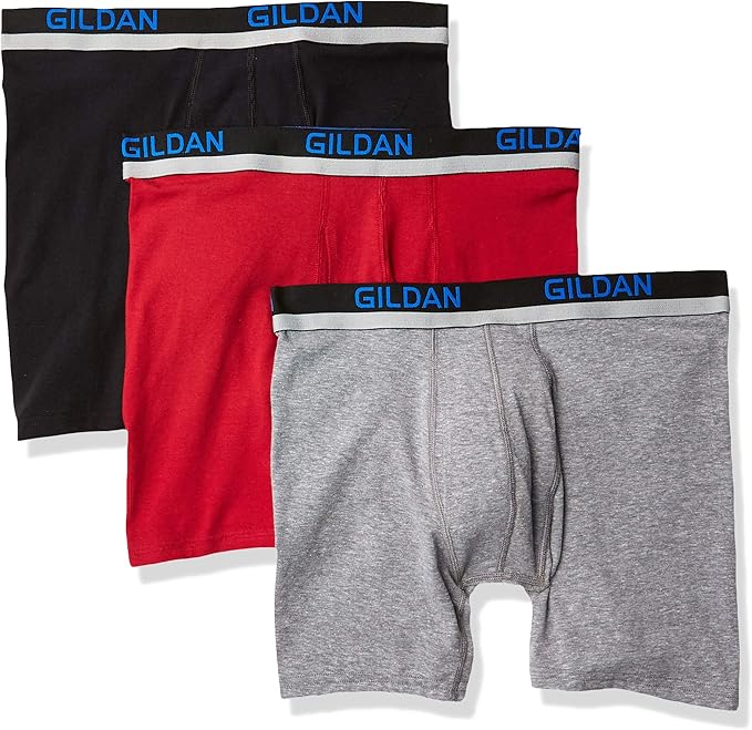 Gildan Calzoncillos Calzones atléticos de algodón y Licra, Paquete de 3 ...