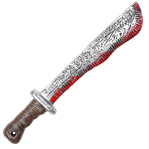 Skeleteen Bloody Machete Halloween Costume Prop - Fake Realistic ...