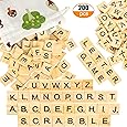 Amazon.com: PINOWU 200pcs Wooden Letter Tiles for Scrabble Crossword ...