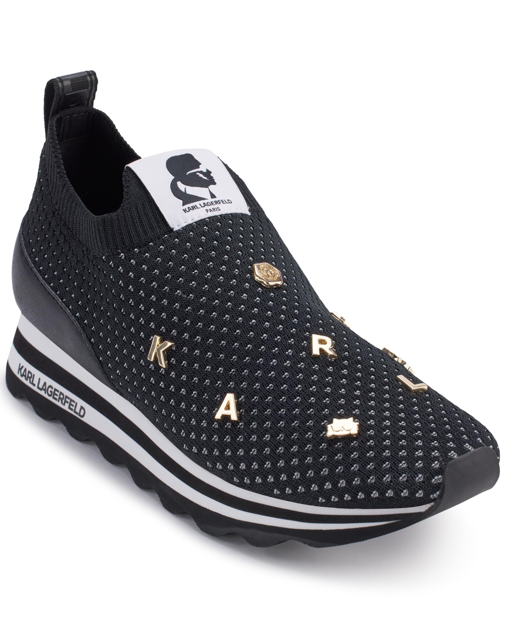 Karl Lagerfeld Paris Women's Marje Everyday Slip On Sneaker, Black, 9.5 ...