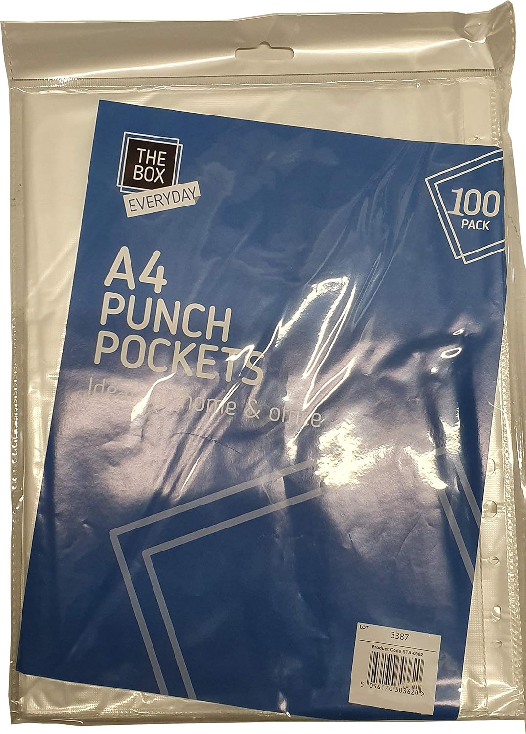 DIVCHI 100 Pcs A4 Clear Plastic Punched Punch Pockets for Folders ...