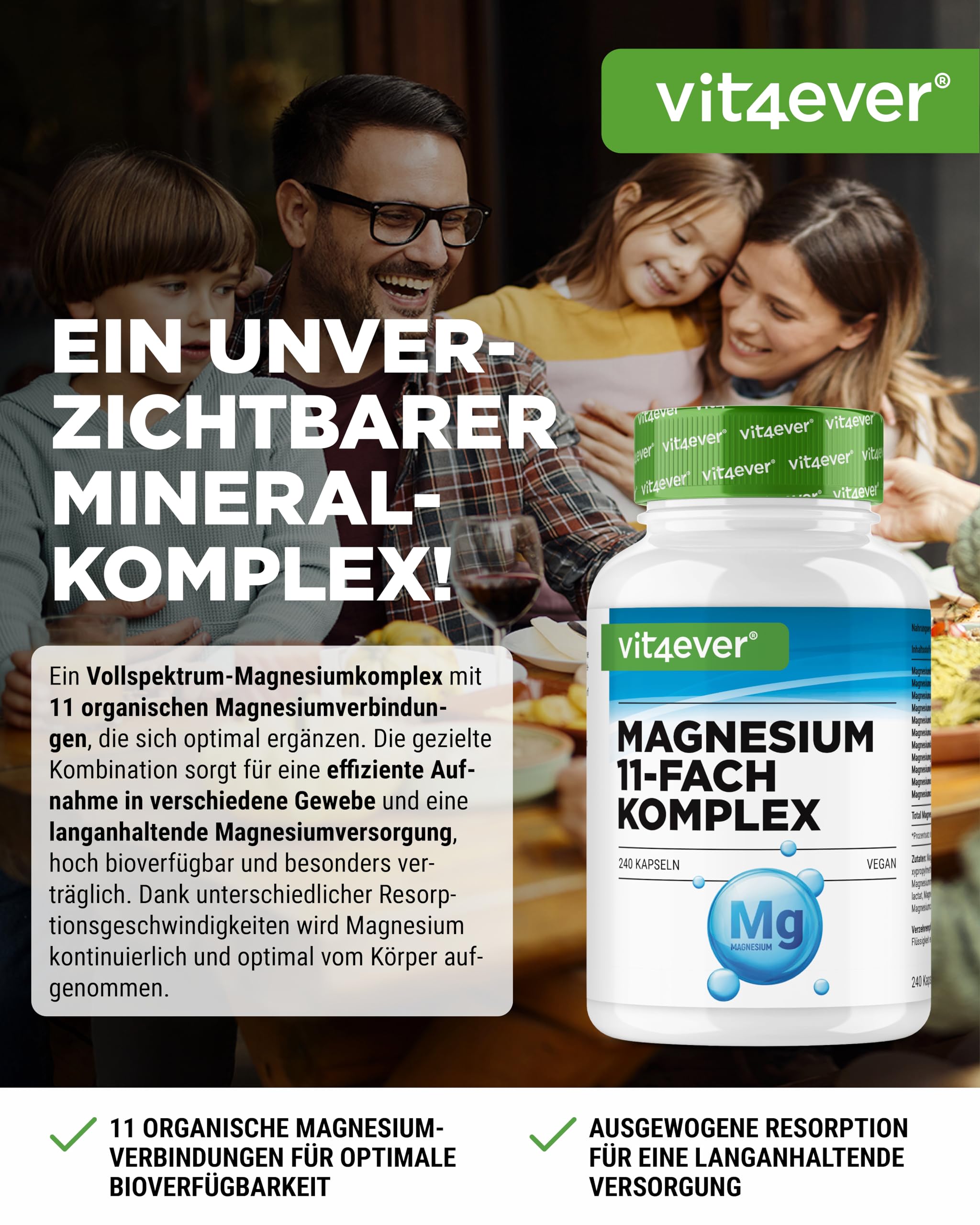 Mua Magnesium Complex - 240 Capsules - Made of 11 High-Quality ...