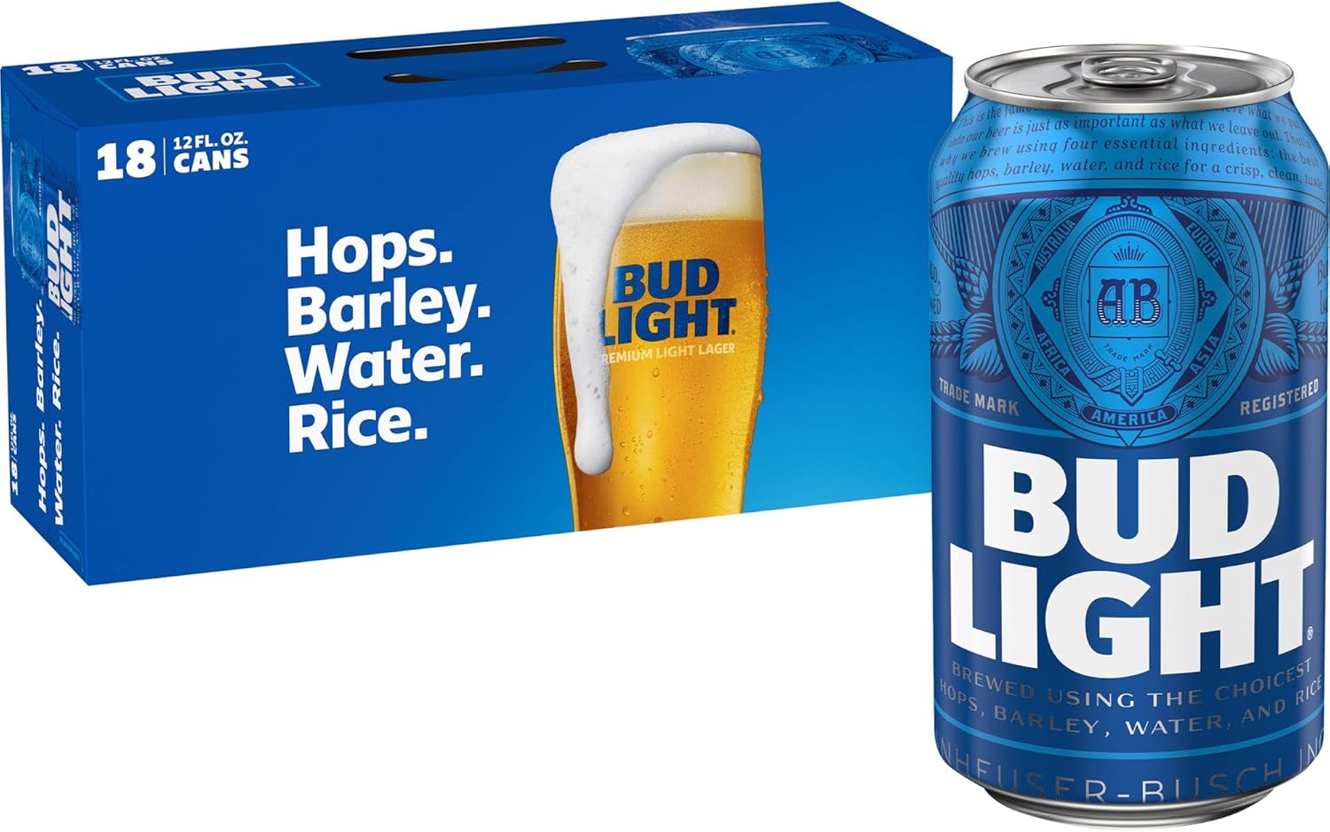 Amazon.com: Bud Light Beer, 18 Pack Beer, 12 FL OZ Cans: Grocery ...