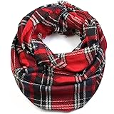 NEOSAN Women Warm Chunky Ribbed Knit Winter Infinity Loop Scarf Plaid ...
