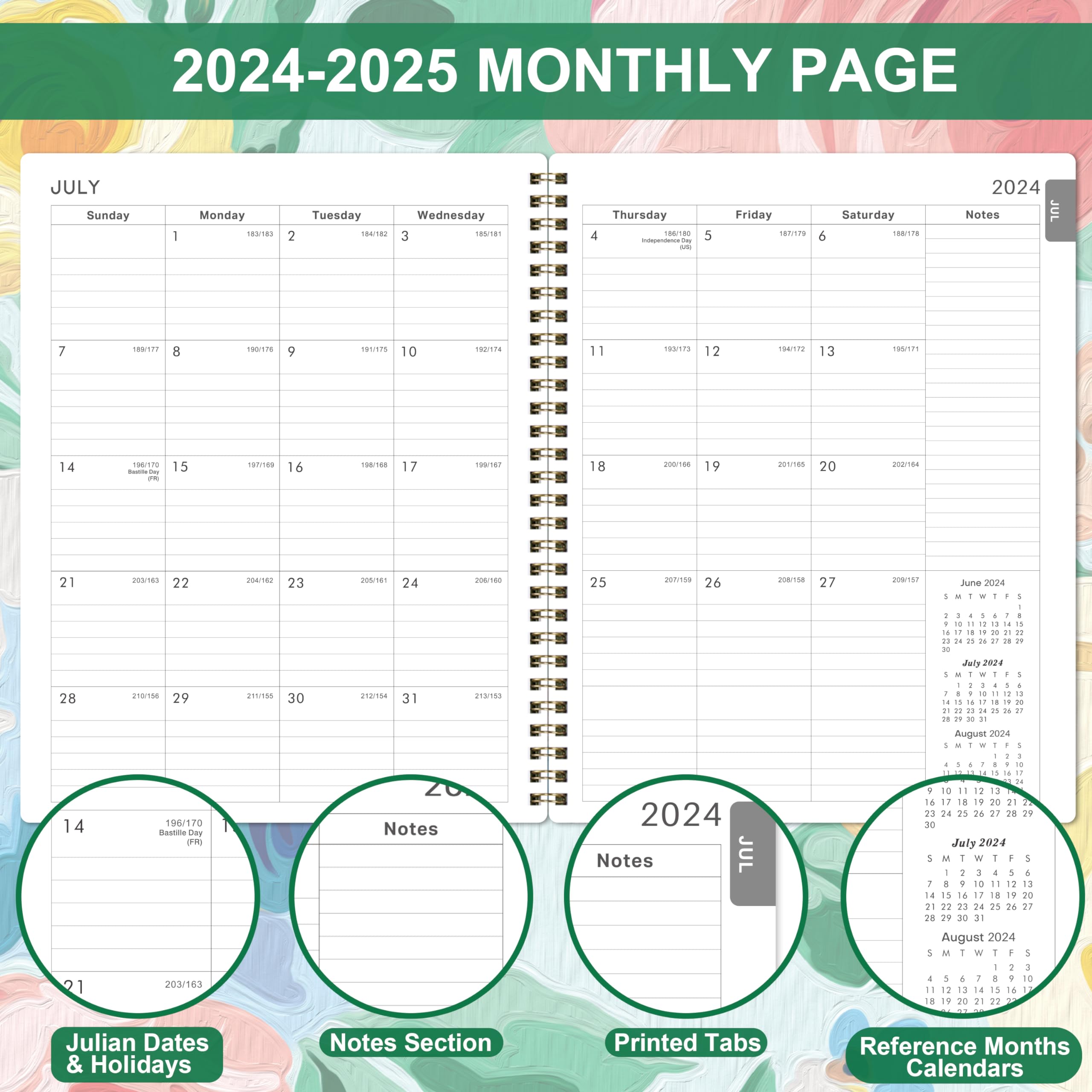 Mua 2024-2025 Planner - Weekly & Monthly Planner 2024-2025, Jul 2024 ...
