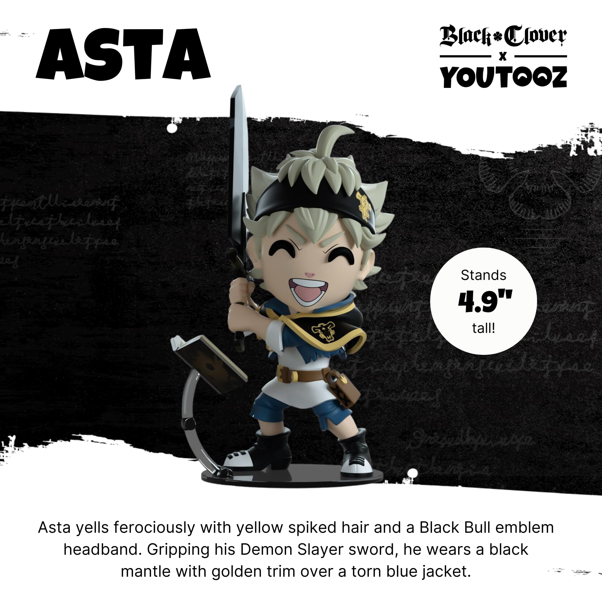 Youtooz Asta Black Clover Vinyl Figure 4.9", Official Licensed Asta ...