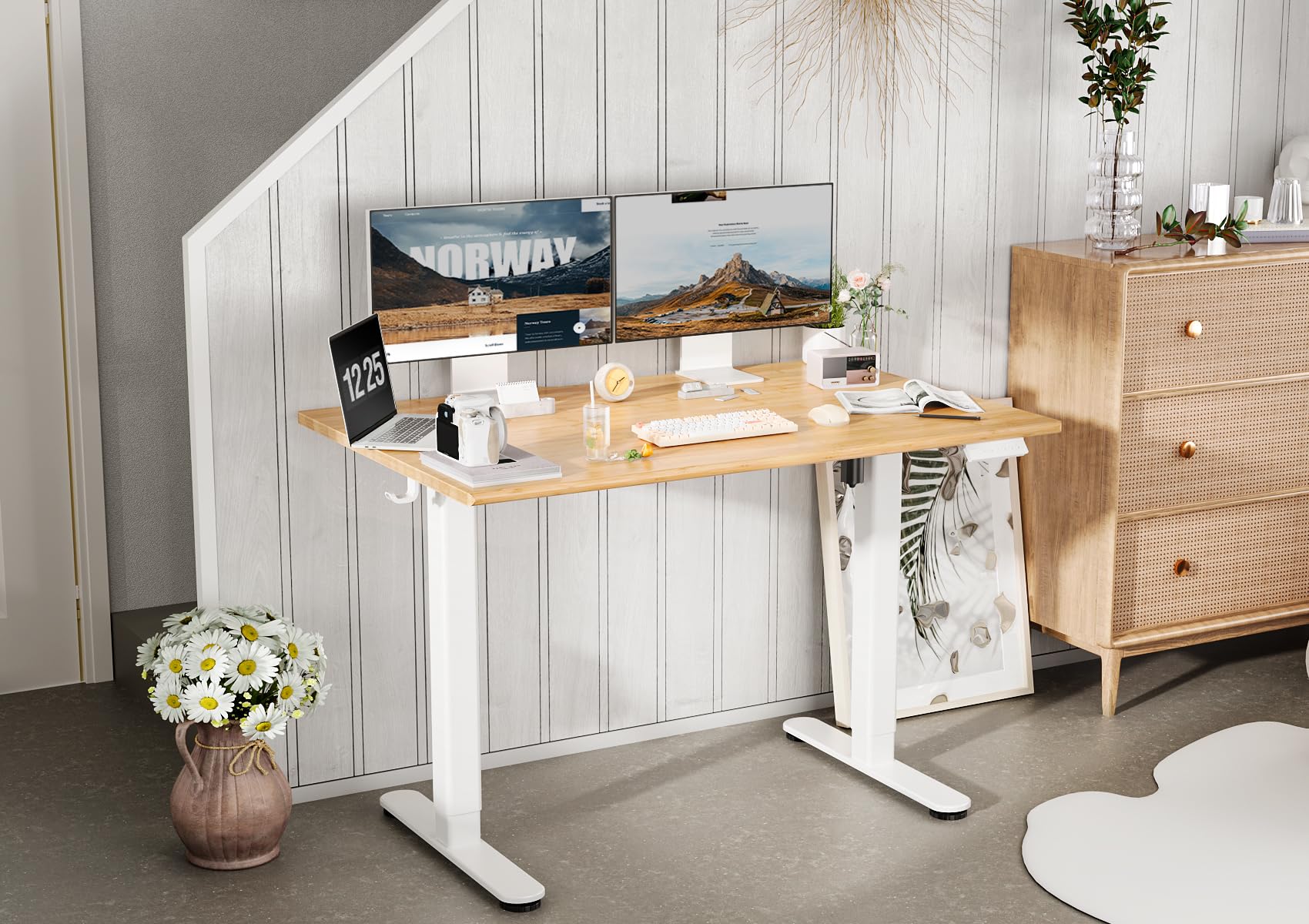 Mua Innovar Bamboo Whole Piece Desktop Standing Desk 48 Inches