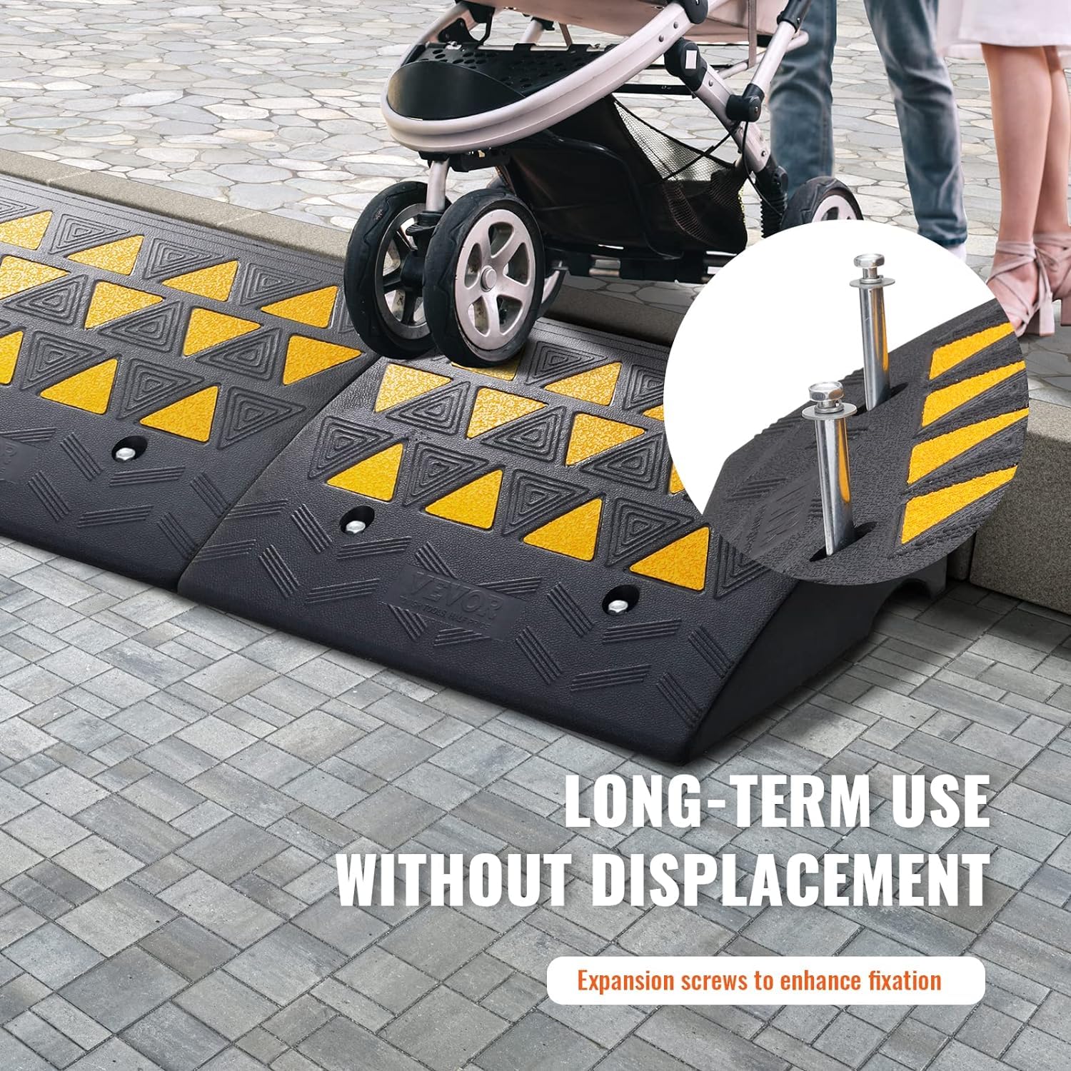 Mua Rubber Curb Ramp 6" Rise Height 2 Pack, 33069 lbs/15 T Capacity ...