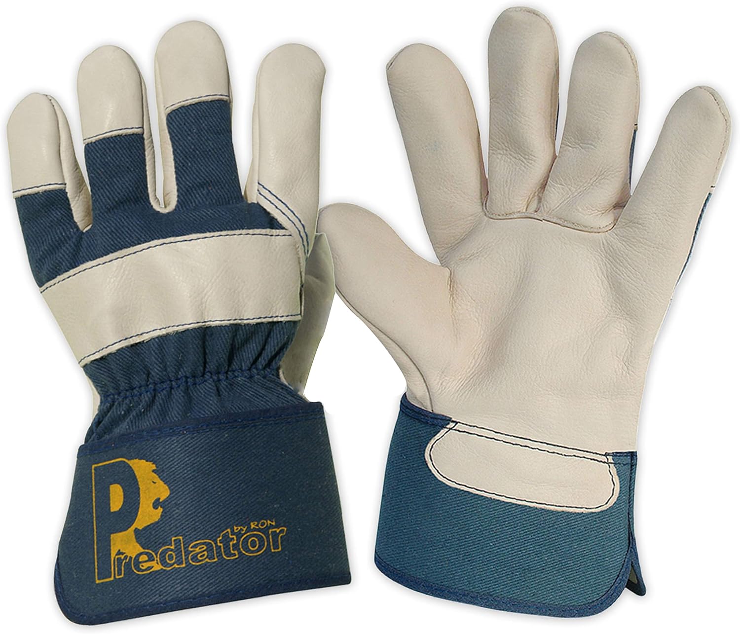 Predator By Ron Ivory Cow Hide Leather Rigger Work Gloves: Amazon.co.uk ...