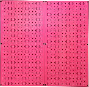 Amazon.com: Wall Control Pink Pegboard Metal Pegboard Pack of Pink Peg ...