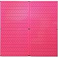 Wall Control Metal Pegboard Pack of Pink Peg Boards - Two 32-Inch Tall ...