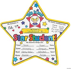 Amazon.com: Star Student Poster- 30 Color Your Own Activities ...