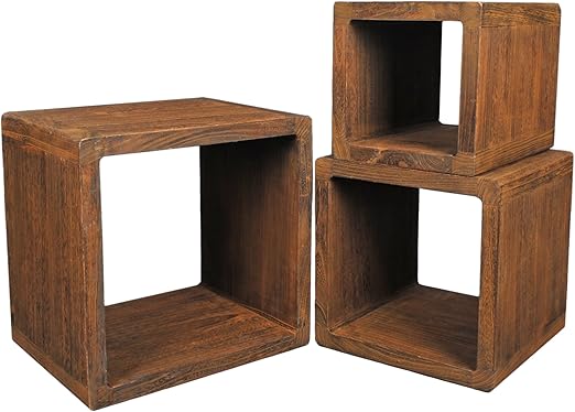 Lot De 3 Cube Design Table De Chevet tag re Du Salon Tables En Bois lot-de-3-cube-design-table-de-chevet-tag-re-du-salon-tables-en-bois