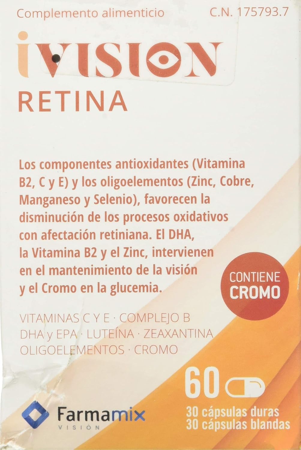 Farmamix Vision Retina 60 Caps 30 Hard Capsules + 30 Soft Capsules 400g ...