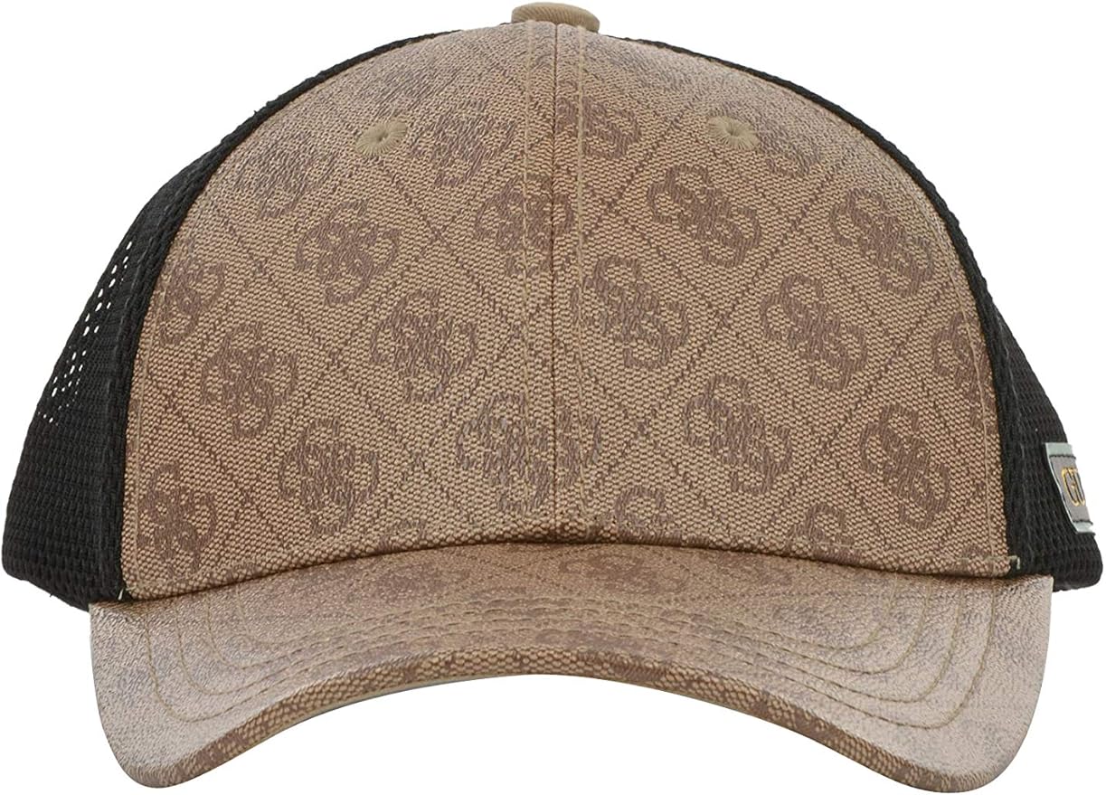 Guess, Hat, Baseball Cap Man, Logo Print 4G, Brown : Amazon.co.uk: Clothing
