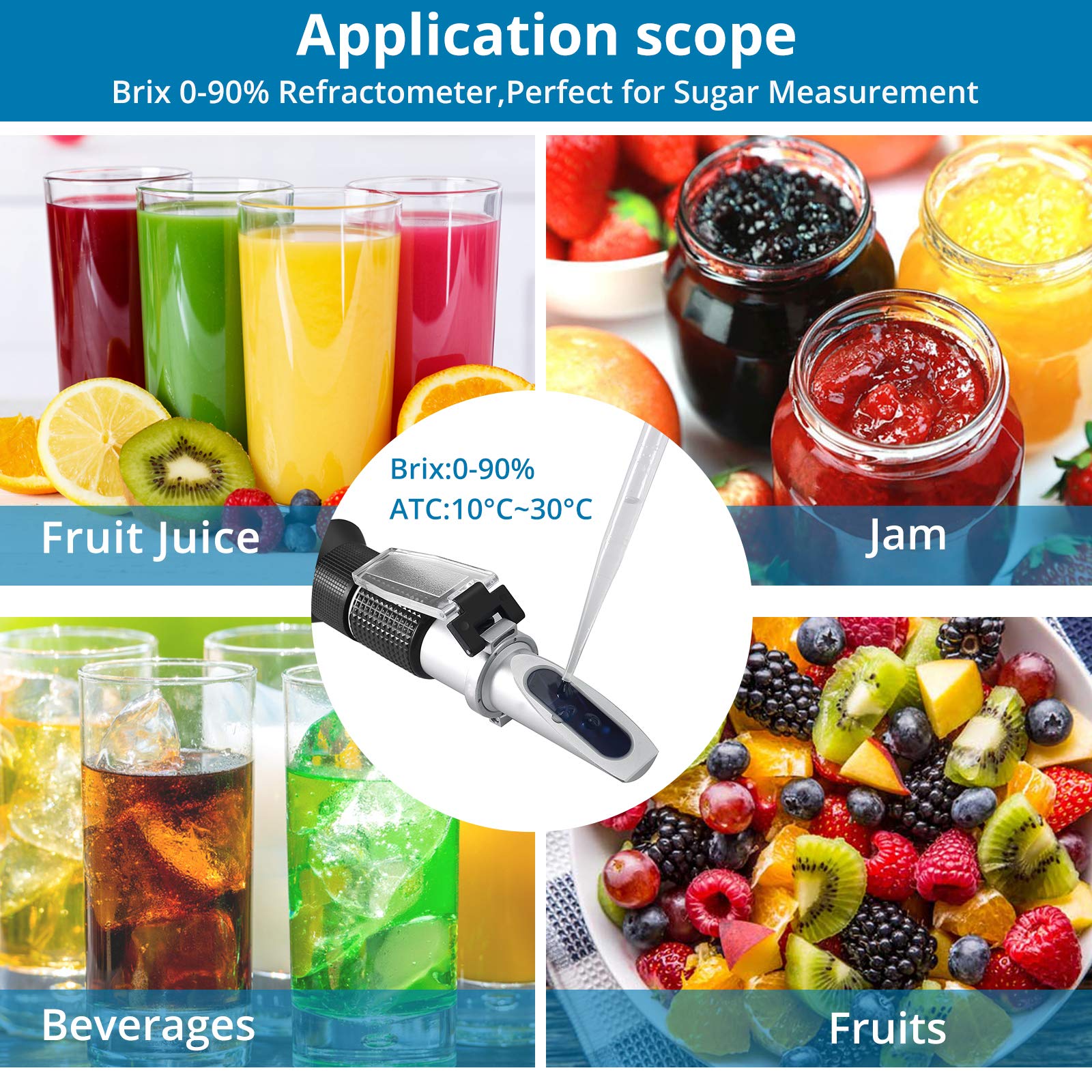 Mua AUTOUTLET Brix Refractometer 0-90% Sugar Content Automatic ...