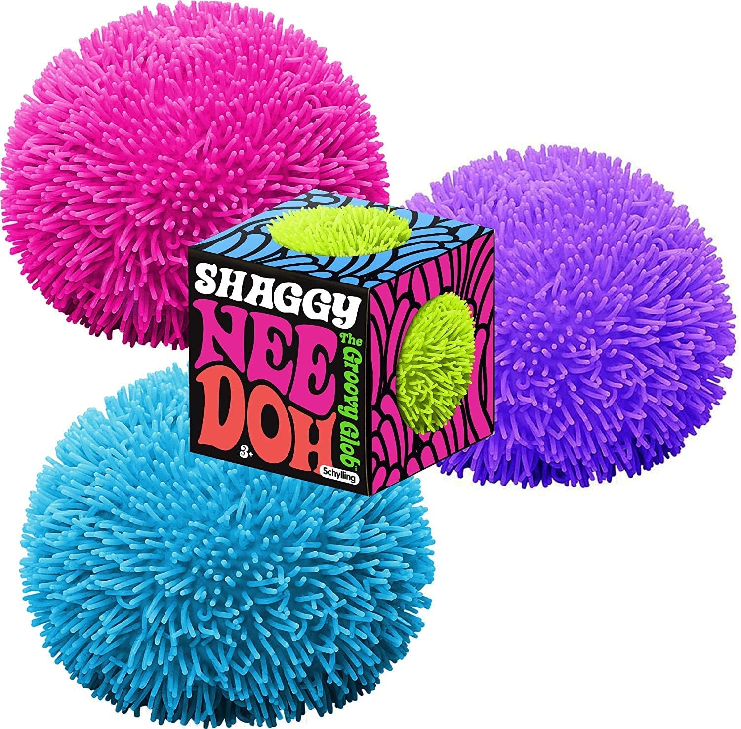 Nee Doh Schylling Shaggy Groovy Glob Squishy Squeezy Stretchy Stress