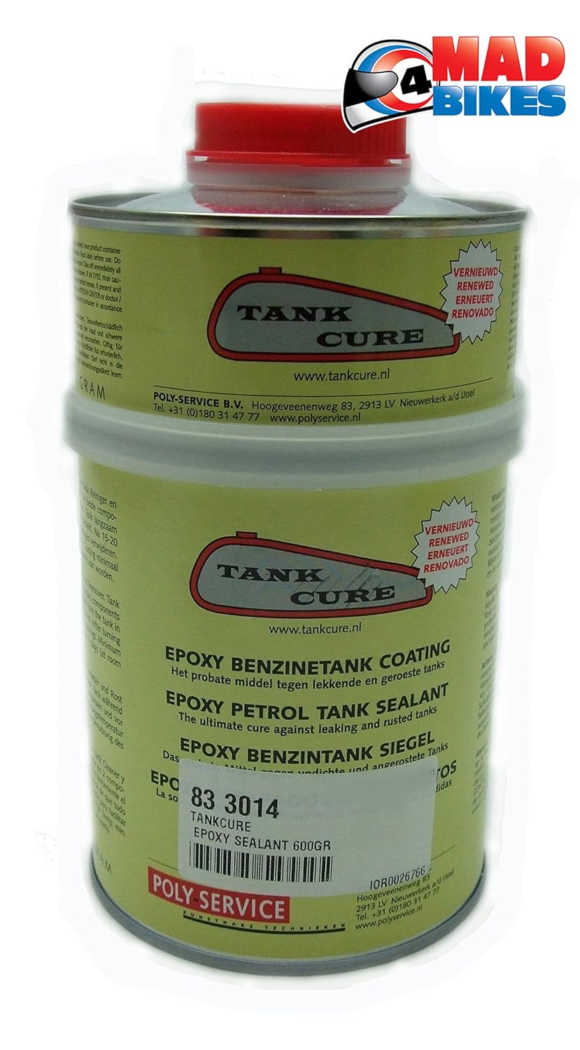 Tank Cure Motorcycle Fuel/Petrol Tank Repair Epoxy Sealant 600g: Amazon ...