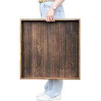 Amazon.com: Gurfuy Extra Large Square Ottoman Table Tray 24" - Rustic ...