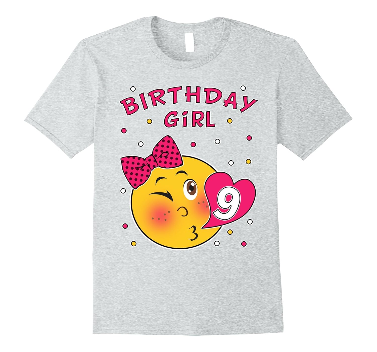 Birthday Emoji Shirt For Girls, 9th Birthday Girl T-shirt-4LVS – 4loveshirt