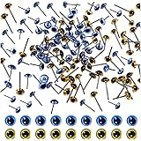 Amazon.com: TOAOB 100pcs Blue Glass Eyes Kits 3mm to 12mm Assorted ...