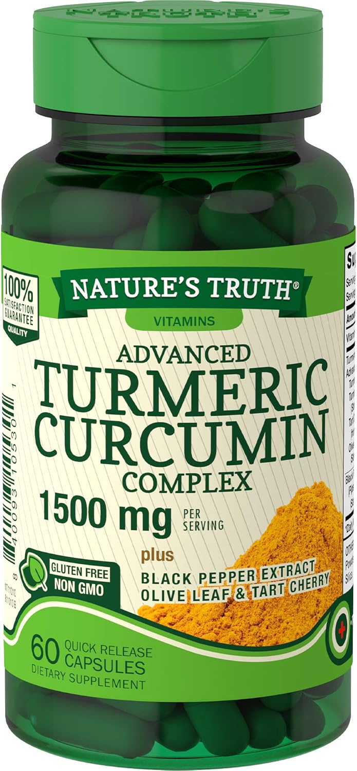 Nature's Truth Turmeric Curcumin Advanced Complex 60 Capsules - DailyNutriPlus LLC