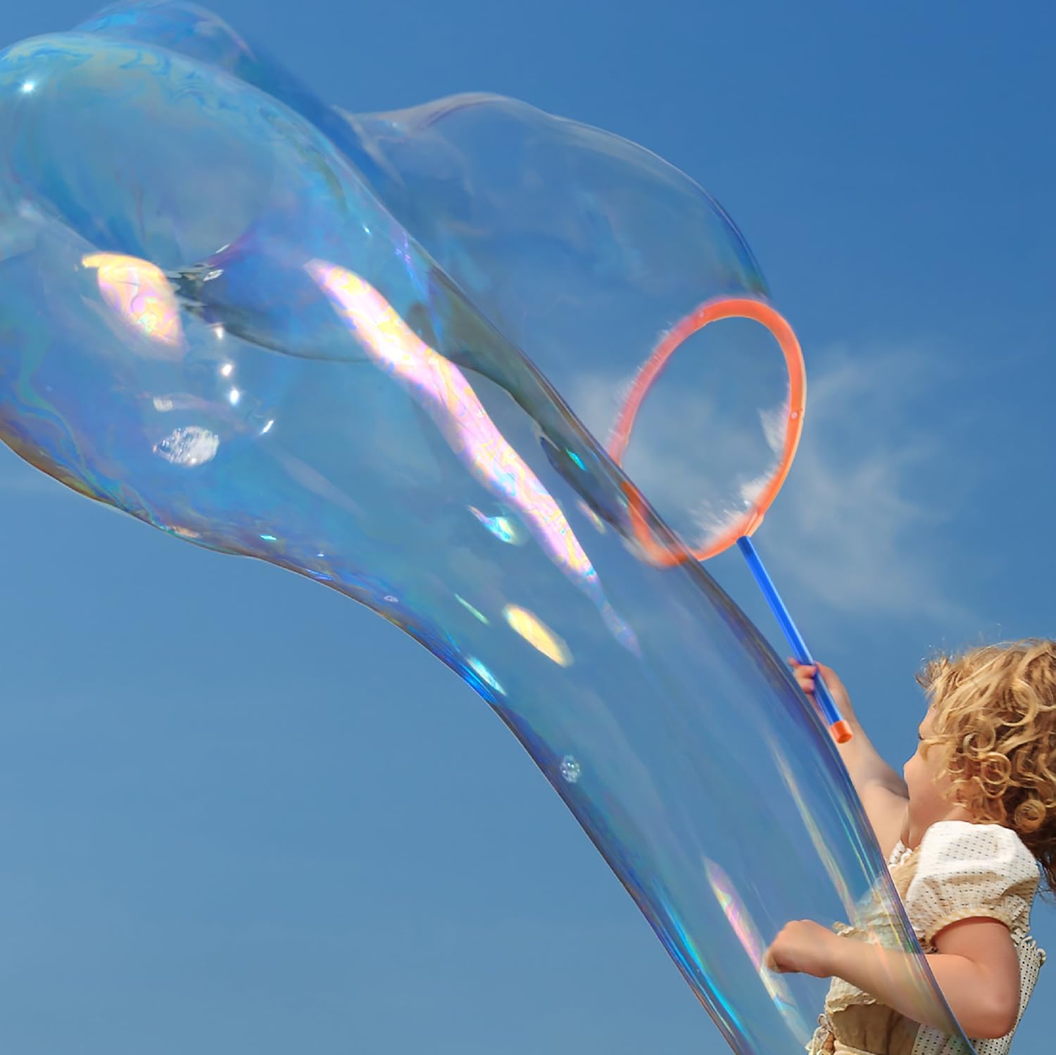 Prextex Giant Bubble Wand Kit With Giant Bubble Tray And 16 Ounce ...