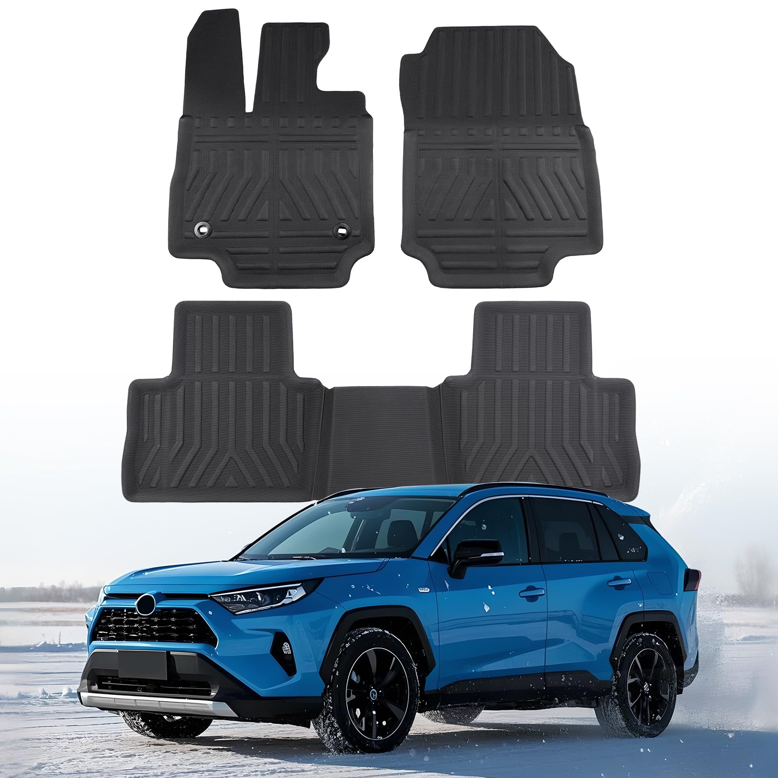 Car Floor Mats for Toyota RAV4: 2019 2020 2021 2022 2023 2024 2025, All ...