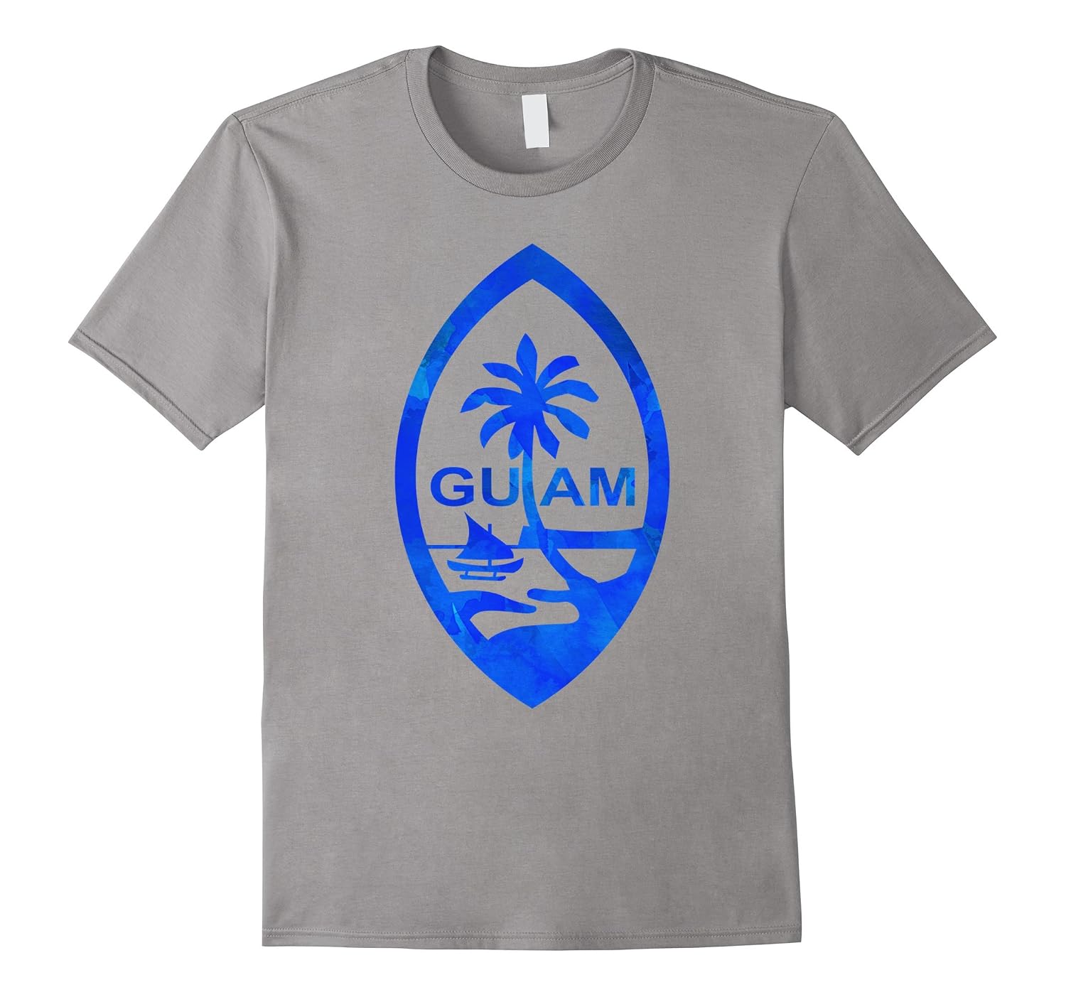 Guam Seal Blue Watercolor Silhouette Tee Shirt-TH – TEEHELEN