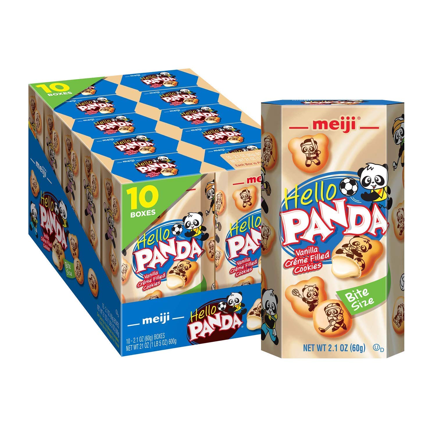 Mua Meiji Hello Panda Cookies, Vanilla Crème Filled - 2.1 oz, Pack of ...