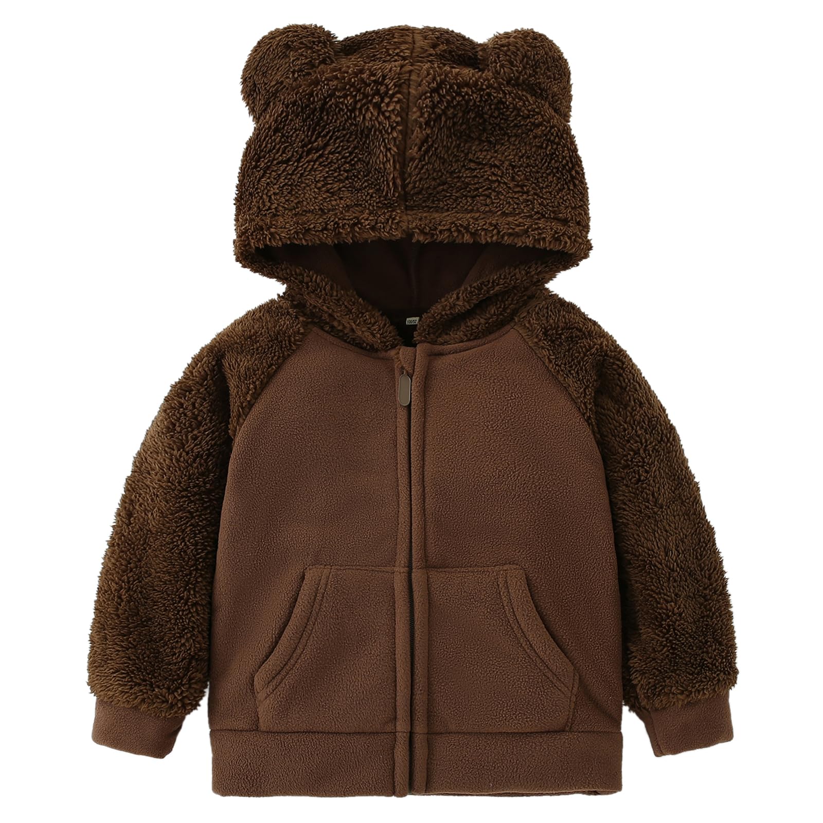 AMIYAN Bear Ears Shape Fleece Warm Hoodies Clothes Toddler Zip-up Light Jacket Sweatshirt ...