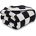 Amazon.com: CozeCube Checkered Blanket, Ultra Soft Cozy Black and White ...