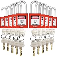 SAFBY 10 Keyed Different Lockout Tagout Lock - Loto Safe Padlocks for ...