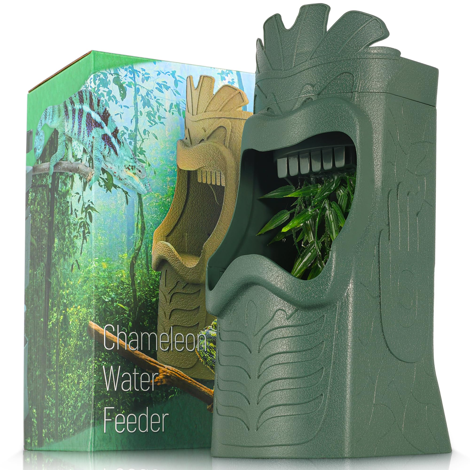 Eckpo Reptile Drinking Water Feeder Filtration Fountain for Chameleon ...