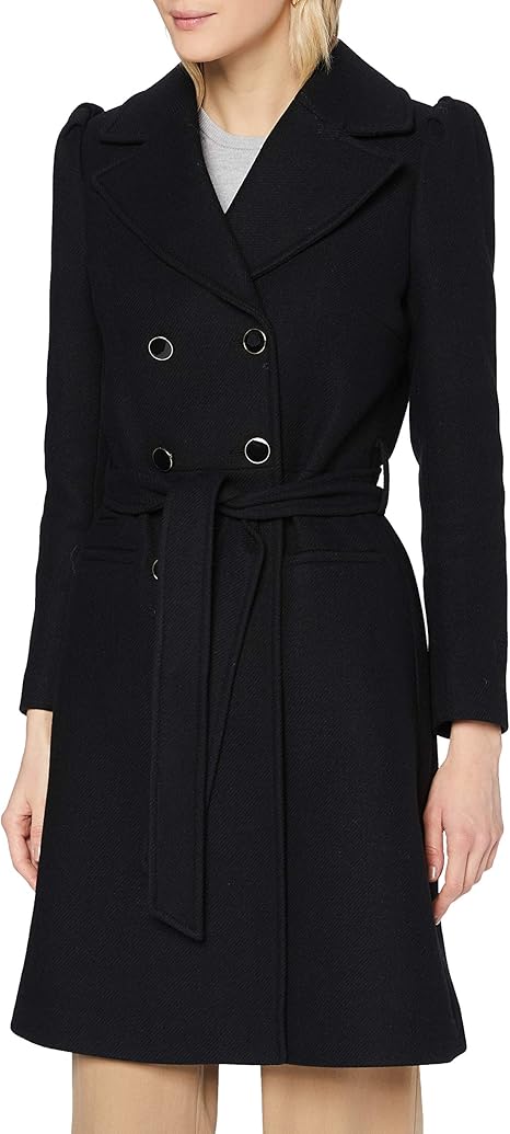 Naf Naf Women's Astarlette Wool Blend Coat: Amazon.co.uk: Clothing