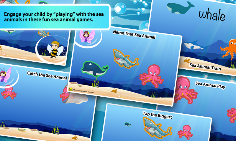 First Ocean Words: Free sea creatures and sea animals pictures game for ...