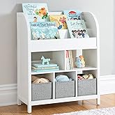 Amazon.com: Martha Stewart Kids' Jr. Bookcase with Bins - Navy: Wooden Multi-Purpose Bookcases ...