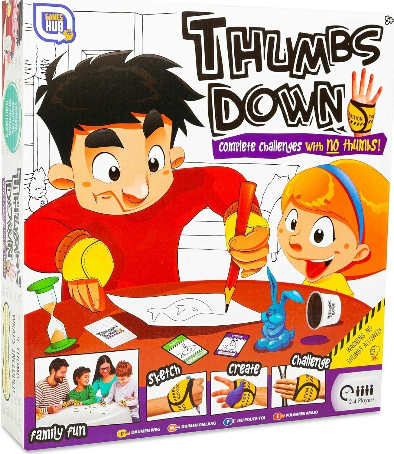 Grafix Thumbs Down Game Complete Challenges With No Thumbs Novelty ...
